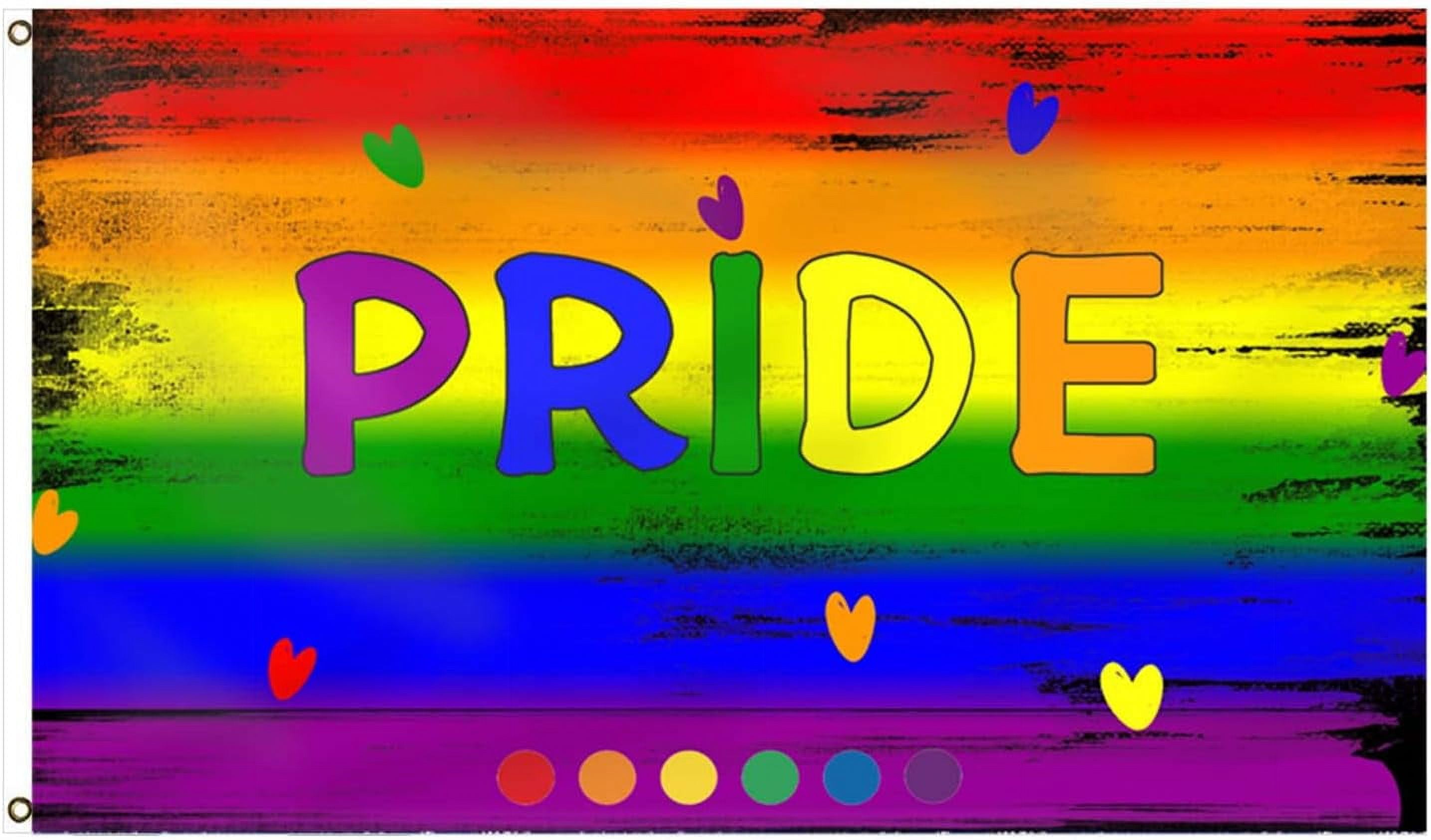 Pride Rainbow Flag LGBT Banner 4x6 FT,Love Is Love Gay Pride ...