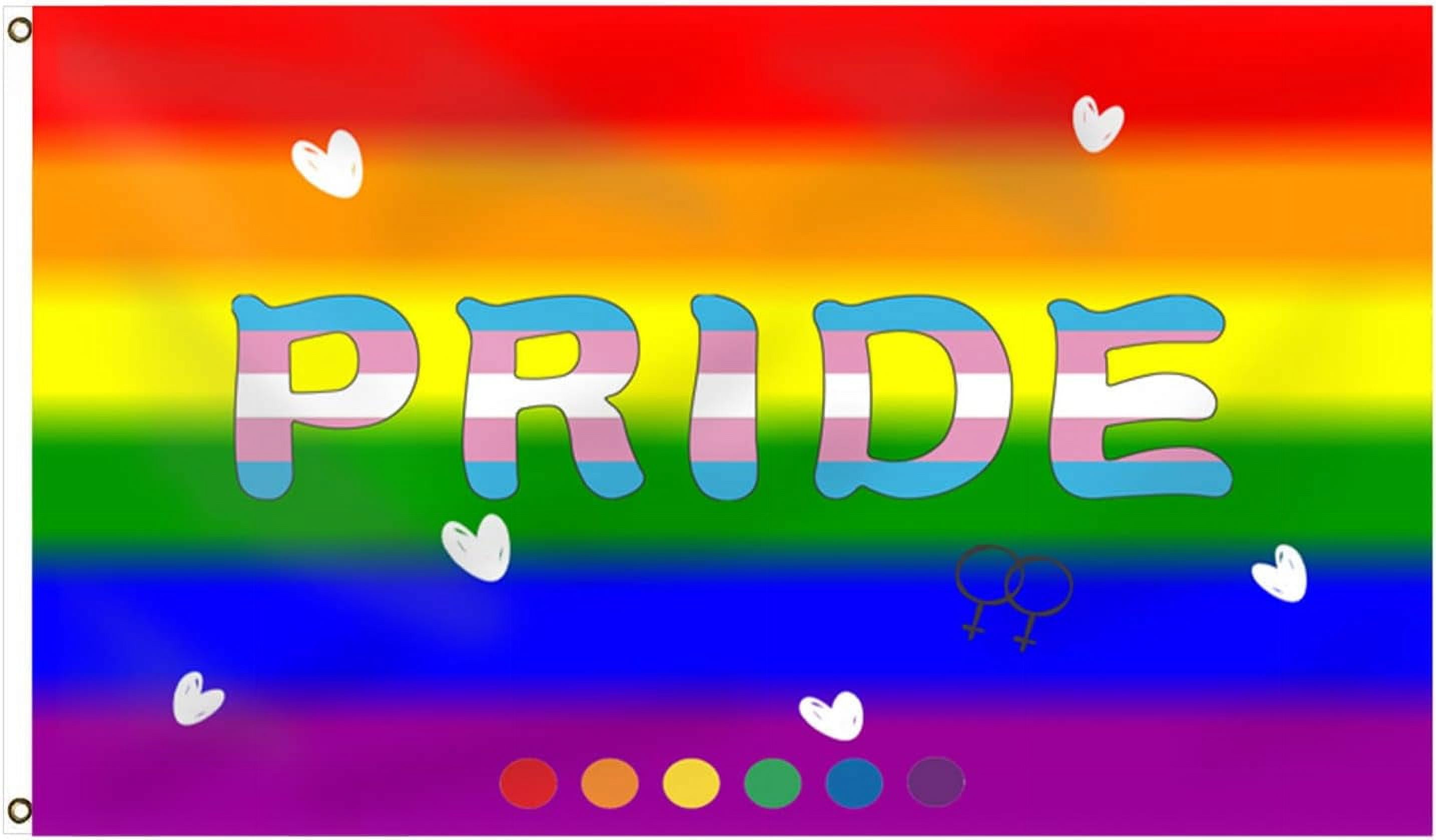 Pride Rainbow Flag LGBT Banner,Gay Pride Transgender Decorations Banner ...