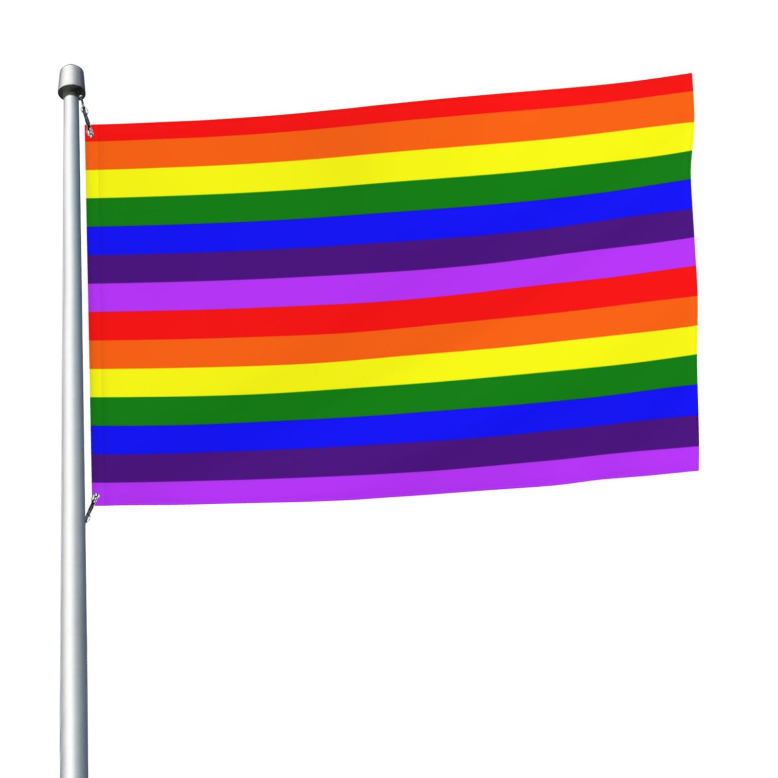 Pride Rainbow Flag Pattern Flag 5x8 Ft Print Vivid Color Outdoors ...