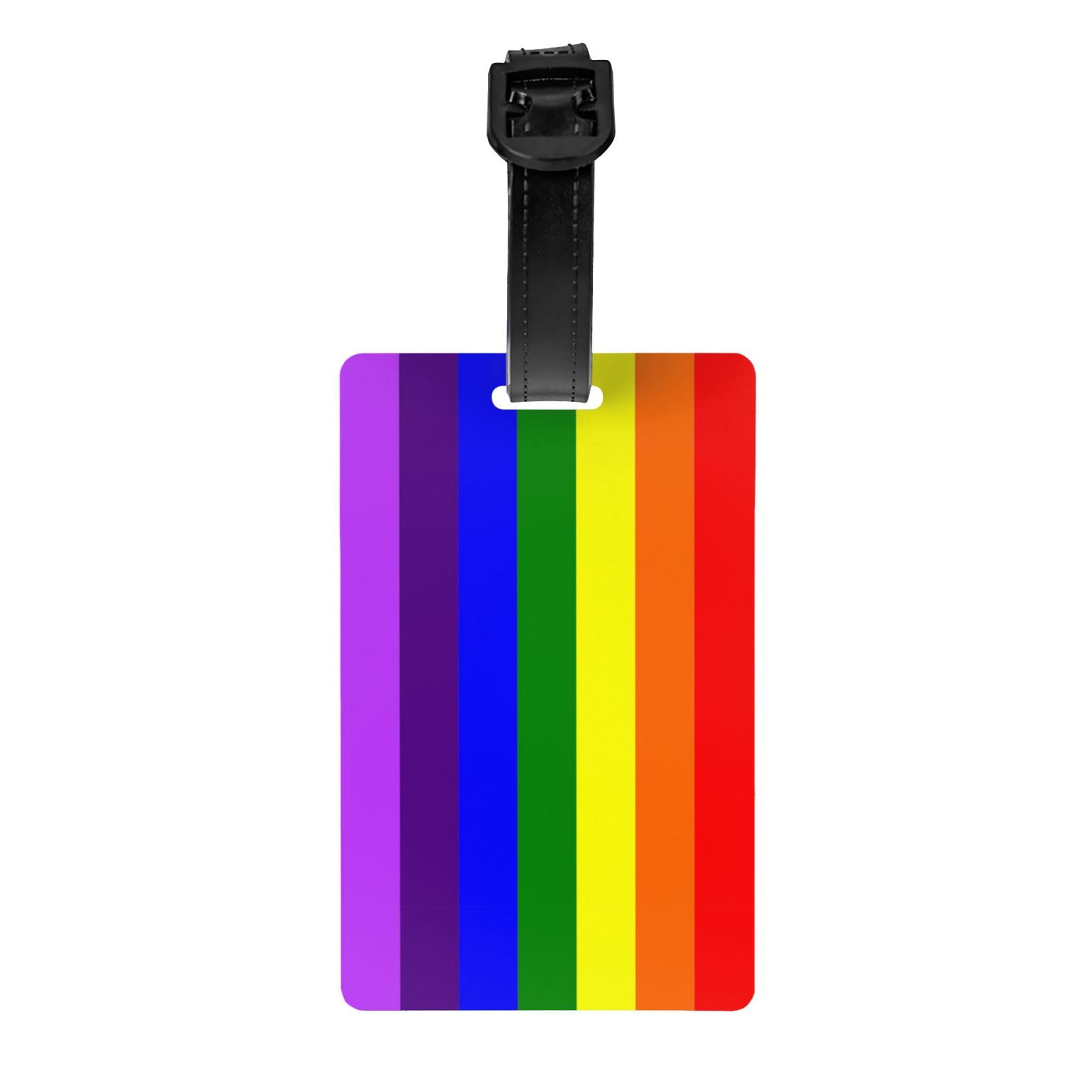 Pride Rainbow Flag Pvc Luggage Tag With Name Id Labelfor Women Men ...