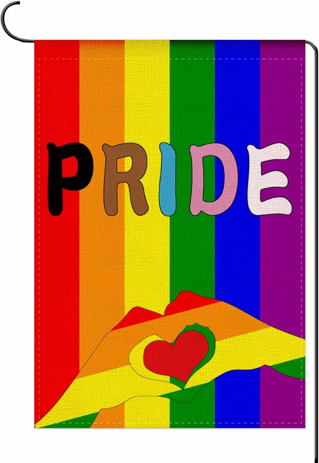 Pride Rainbow Garden Flag LGBTQ Gay Transgender Love Always Wins Double ...