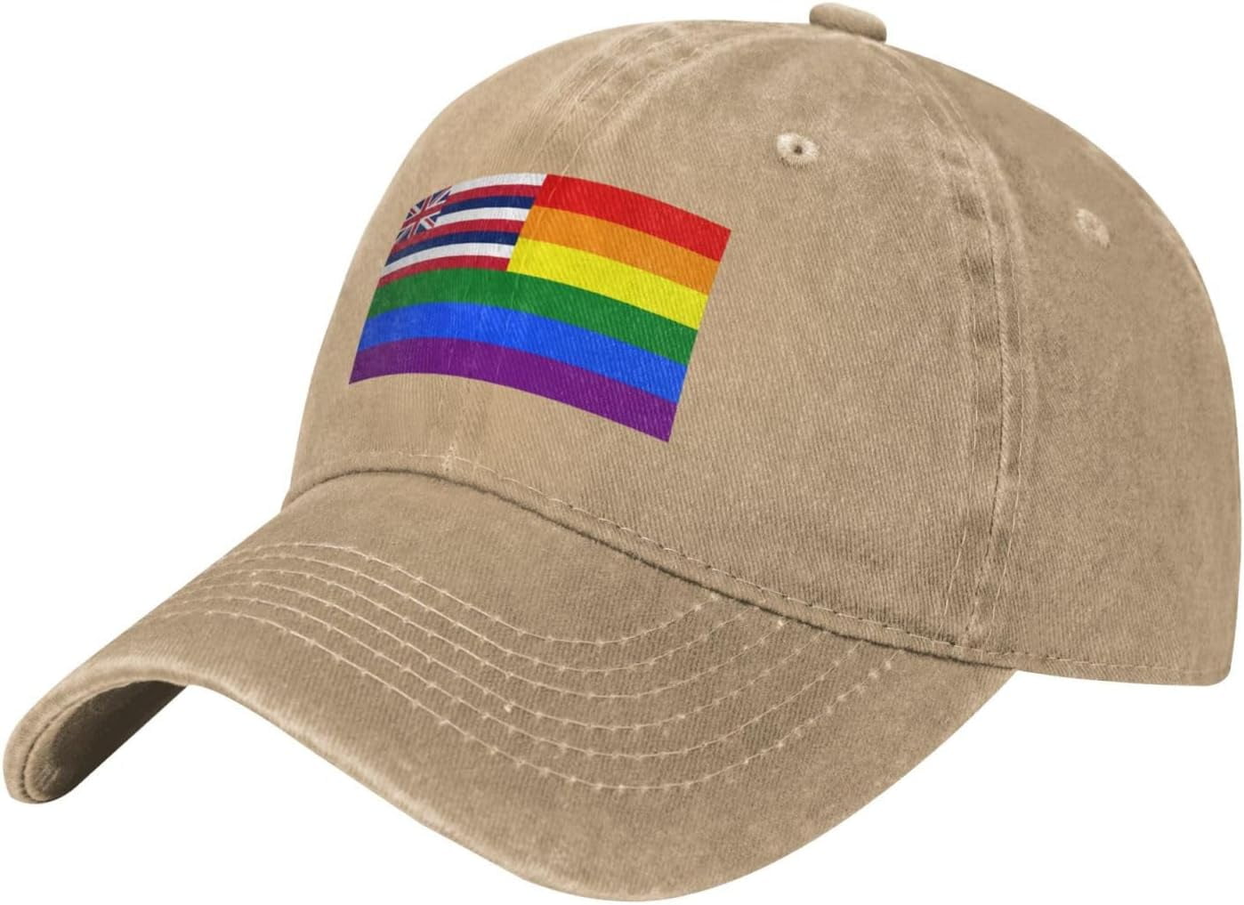 Pride Rainbow LGBT Flag of Hawaii Baseball Cap Women Men Hat Vintage ...