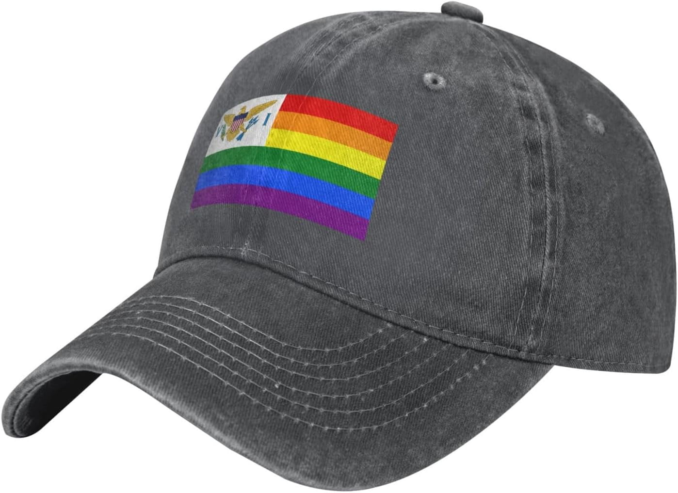 Pride Rainbow LGBT Flag of The United States Virgin Islands Baseball ...