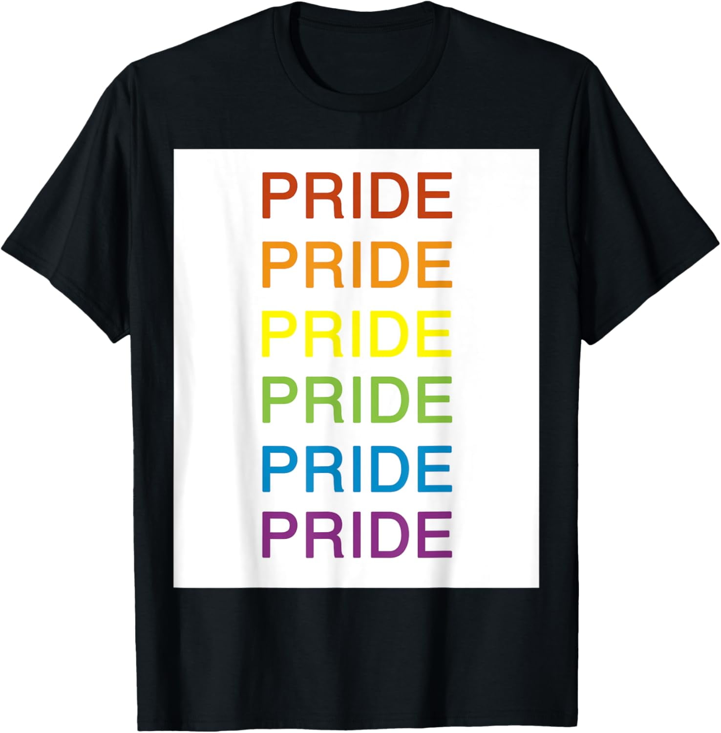 Pride Rainbow T-Shirt men and women can wear, black, white, gifts ...