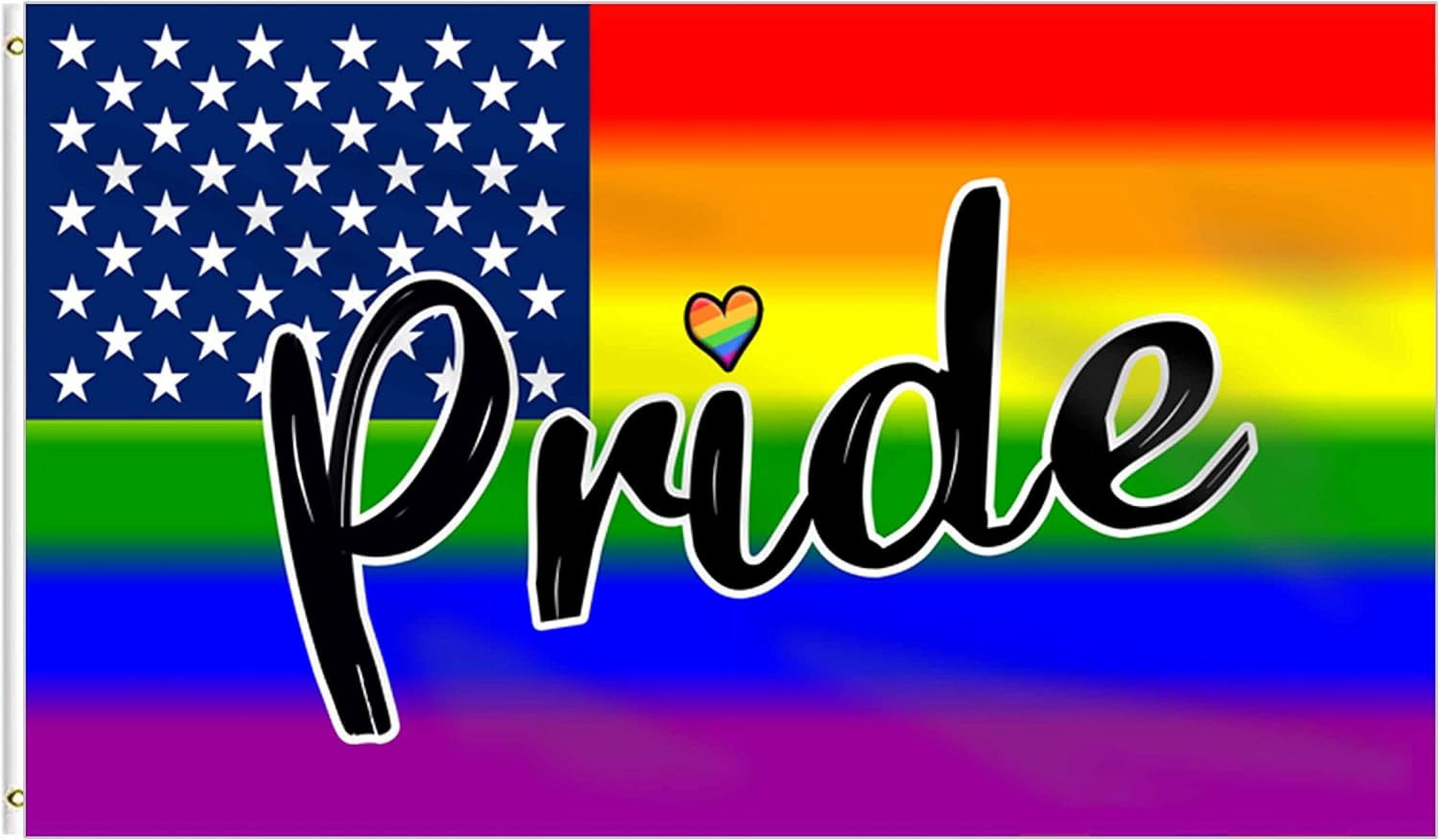 Pride Rainbow USA Gay Flag,American Gay Pride House Flag, LGBT US Flag ...