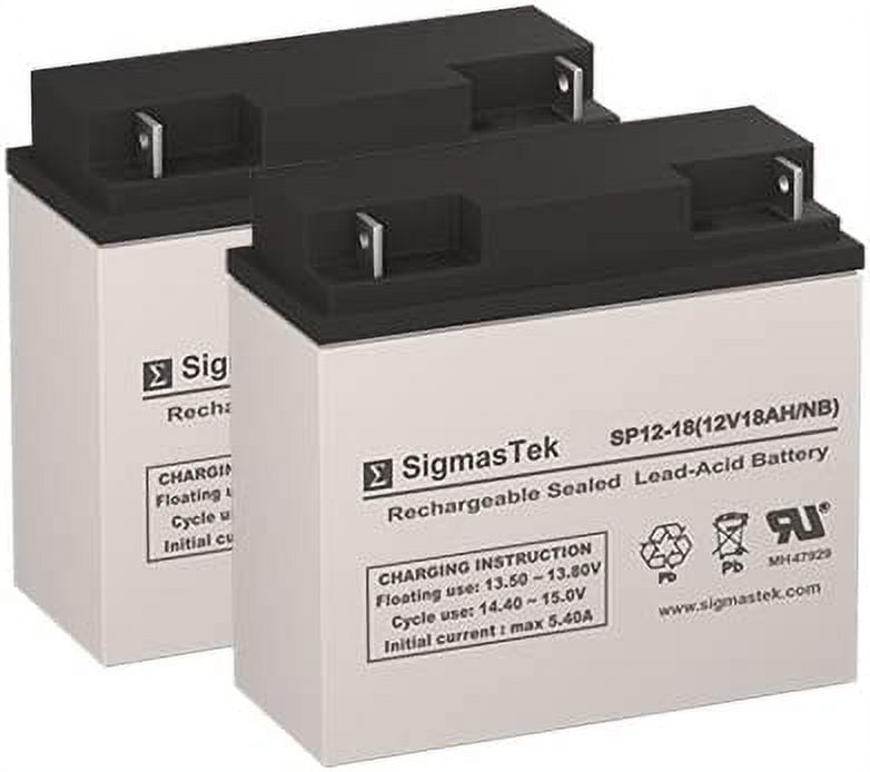 Pride Rally Battery Replacement Set by SigmasTek - 2X 12V 18AH ...