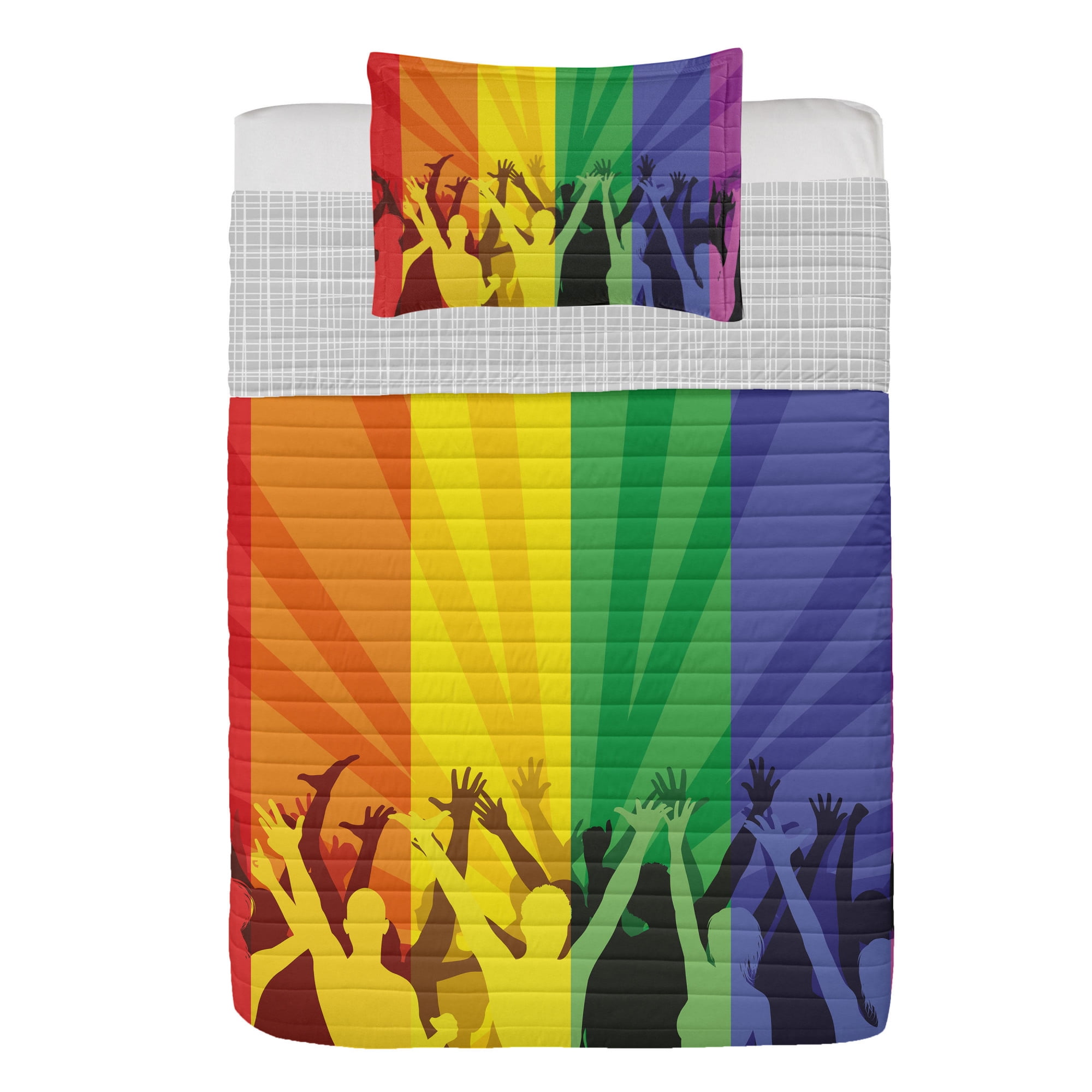 Pride Reversible Bedspread Set, People Celebrating International Day ...