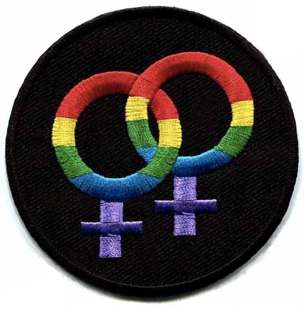 Pride Shack Lesbian Double Female Rainbow Flag Iron on / Sew on Patch 3 ...
