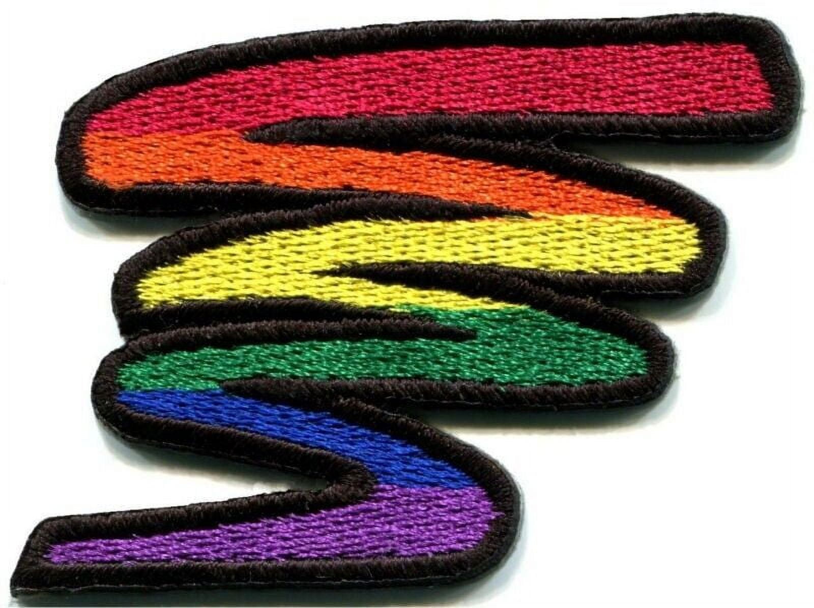Pride Shack Rainbow Flag Squiggle Lightning Bolt Iron on / Sew on Patch 2" LGBTQ - Walmart.com