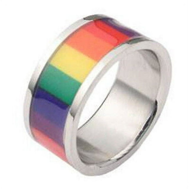 Pride Shack Rainbow Smooth Flag Ring Lgbt Lesbian Gay Pride Ring