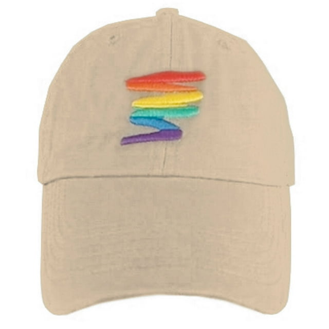 Pride Shack - Tan Baseball Hat Rainbow Squiggle LGBT Gay and Lesbian ...