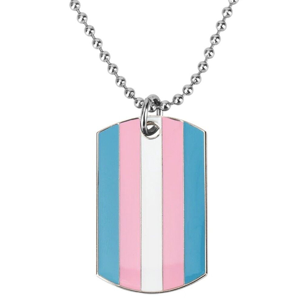 Pride Shack - Trans Pride Flag Pendant - LGBTQ Transgender Dog Tag ...