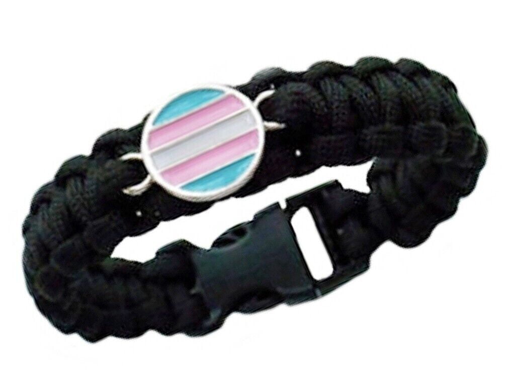 Pride Shack - Transgender Pride Disc Snap Clasp Paracord Bracelet ...