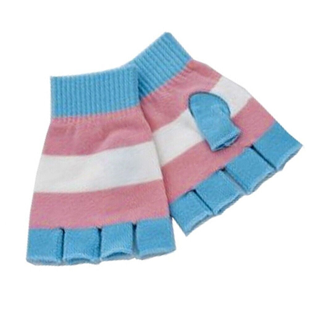 Pride Shack - Transgender Pride Fingerless Gloves - LGBTQ Trans Pride ...
