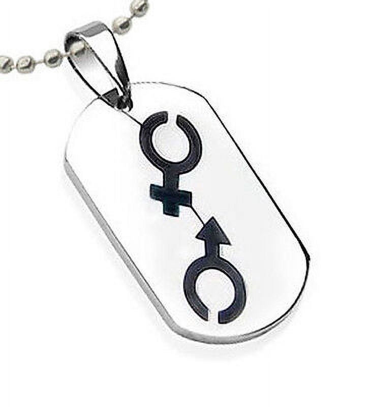 Pride Shack - Transgender Pride - Smooth Dog Tag w/ Cut Out Male Female ...