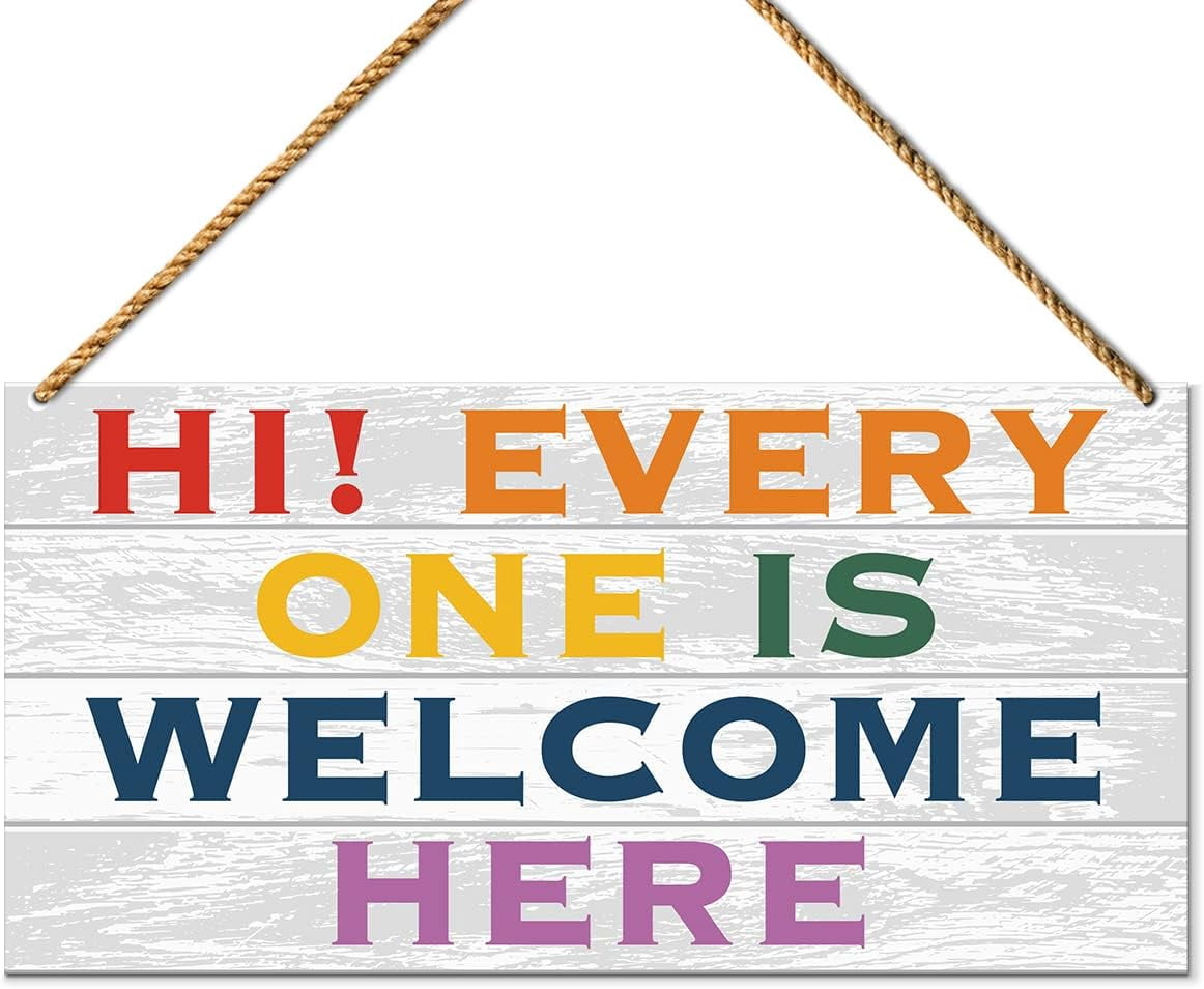 Pride Sign Decor Every One Is Welcome Here Lesbian Gay Pride Month ...