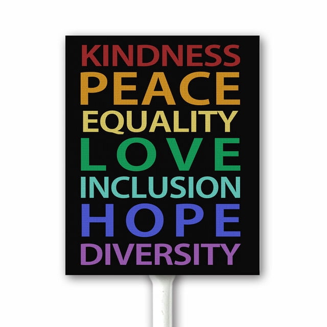 Pride Sign for Yard Kindness Peace Equality Love Inclusion Hope ...