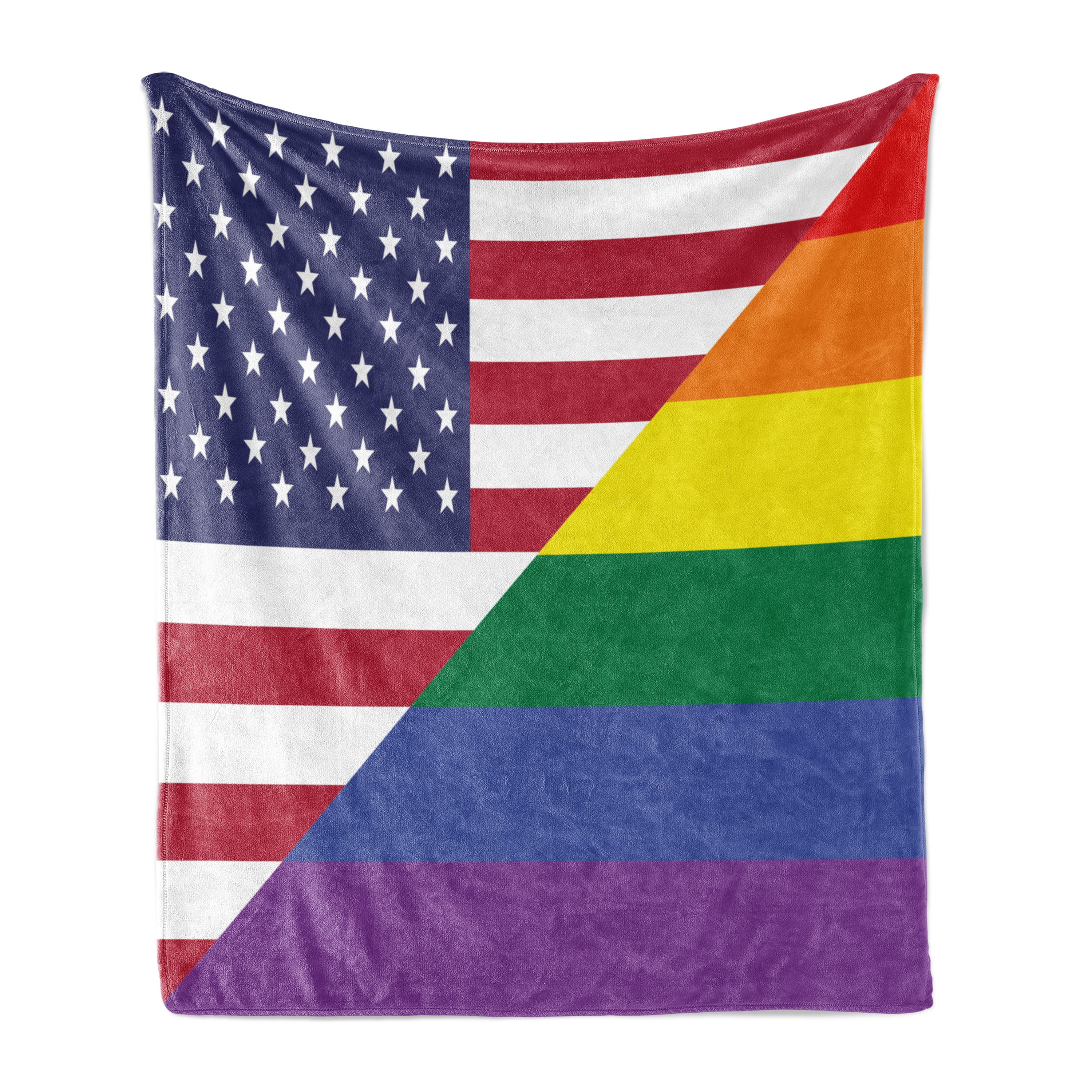 Pride Soft Flannel Fleece Throw Blanket, Conceptual Flag with American ...