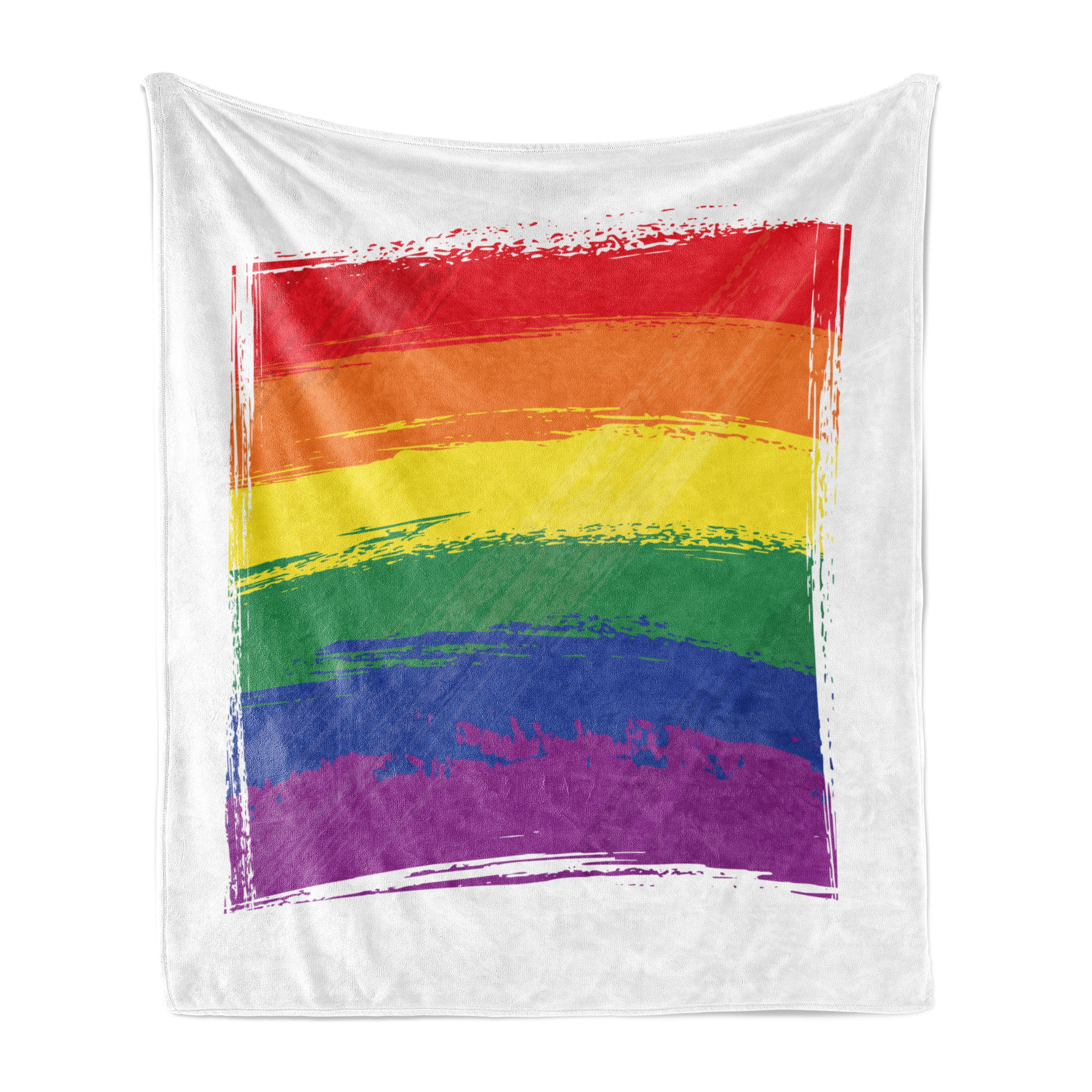 Pride Soft Flannel Fleece Throw Blanket, Watercolor Design Gay Bisexual ...