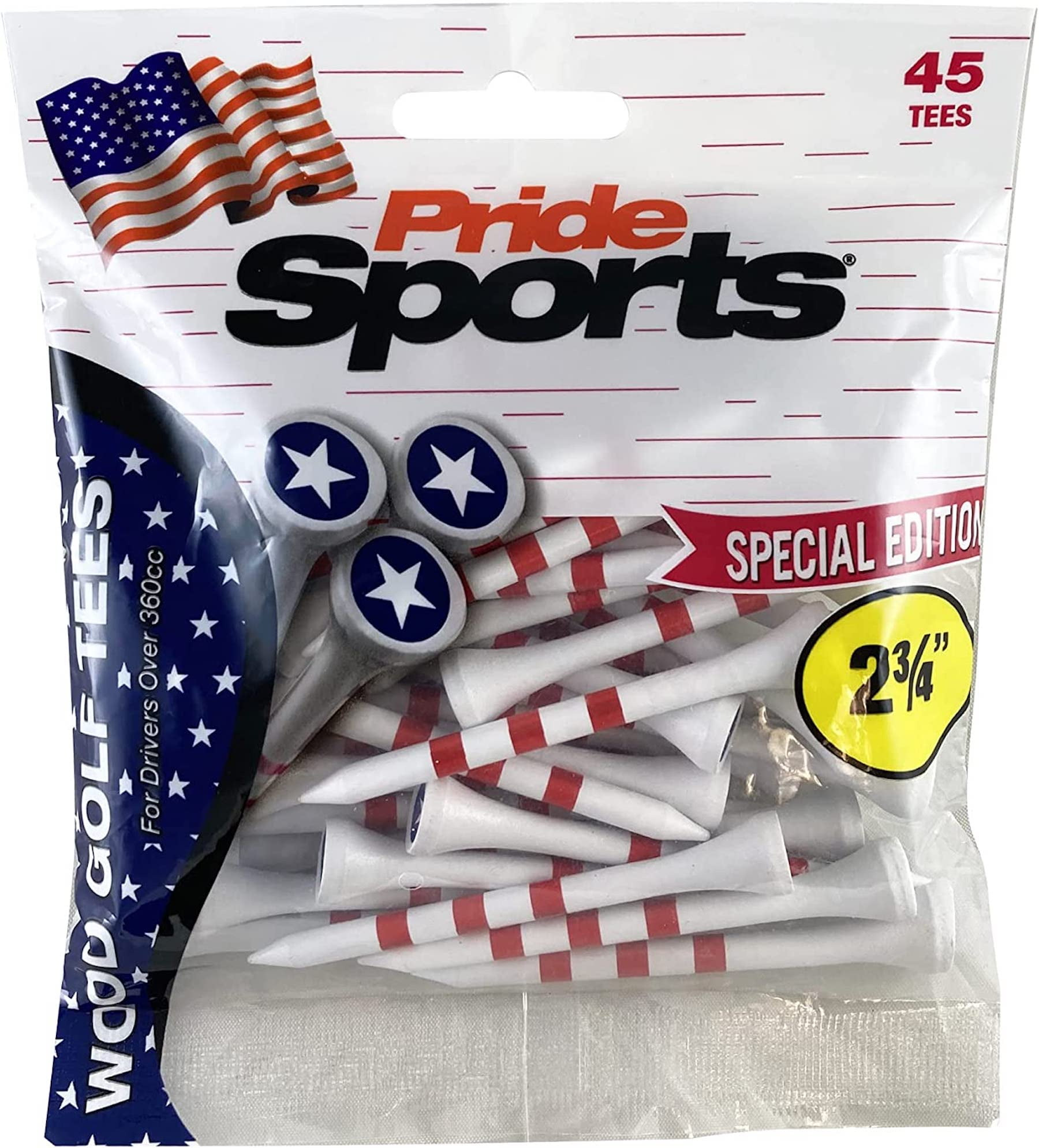 Pride Golf 2 3/4" Novelty Wood Tees USA - Walmart.com