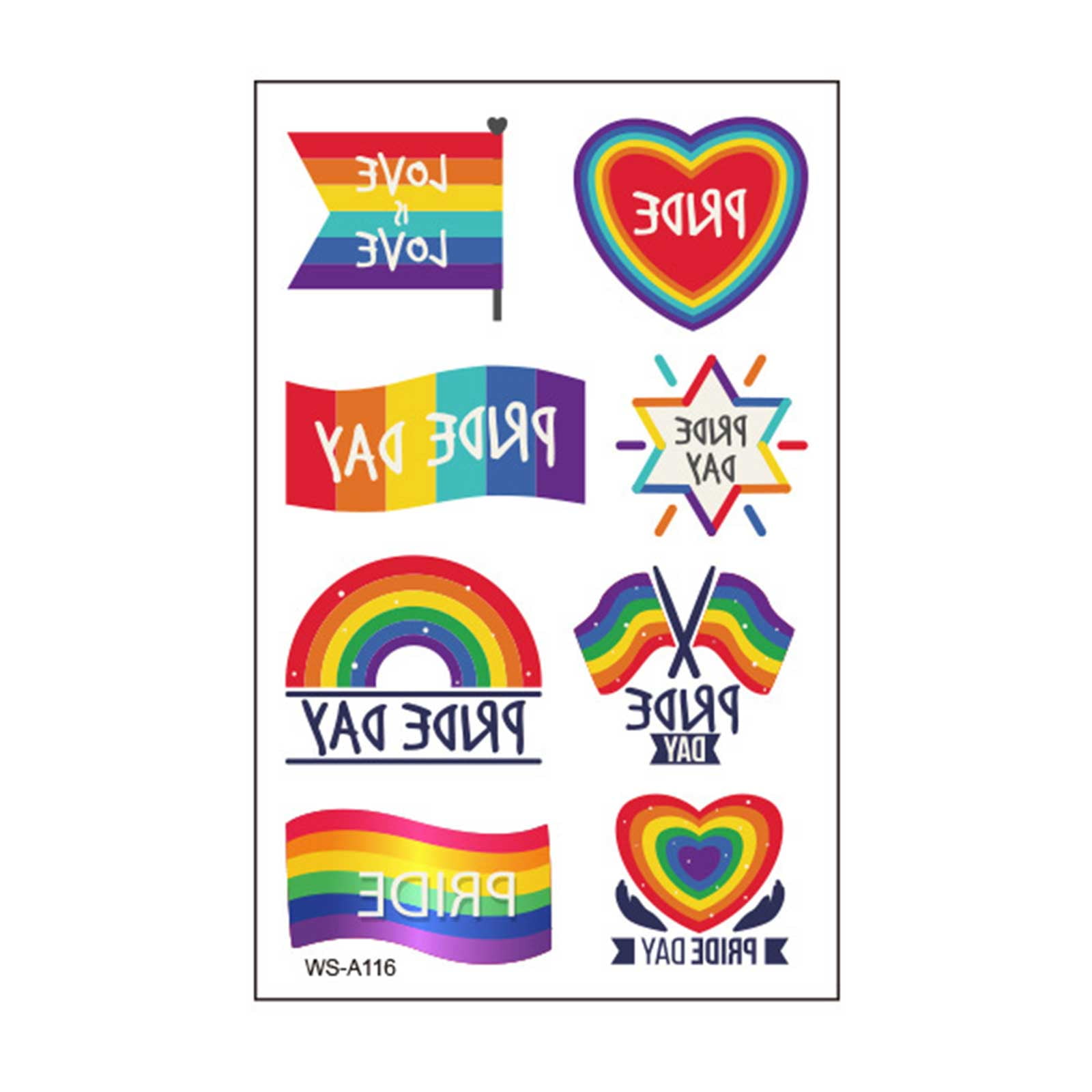 Pride Tattoos For Men Adults, Gay Pride Tattoos Face, Pride Day ...