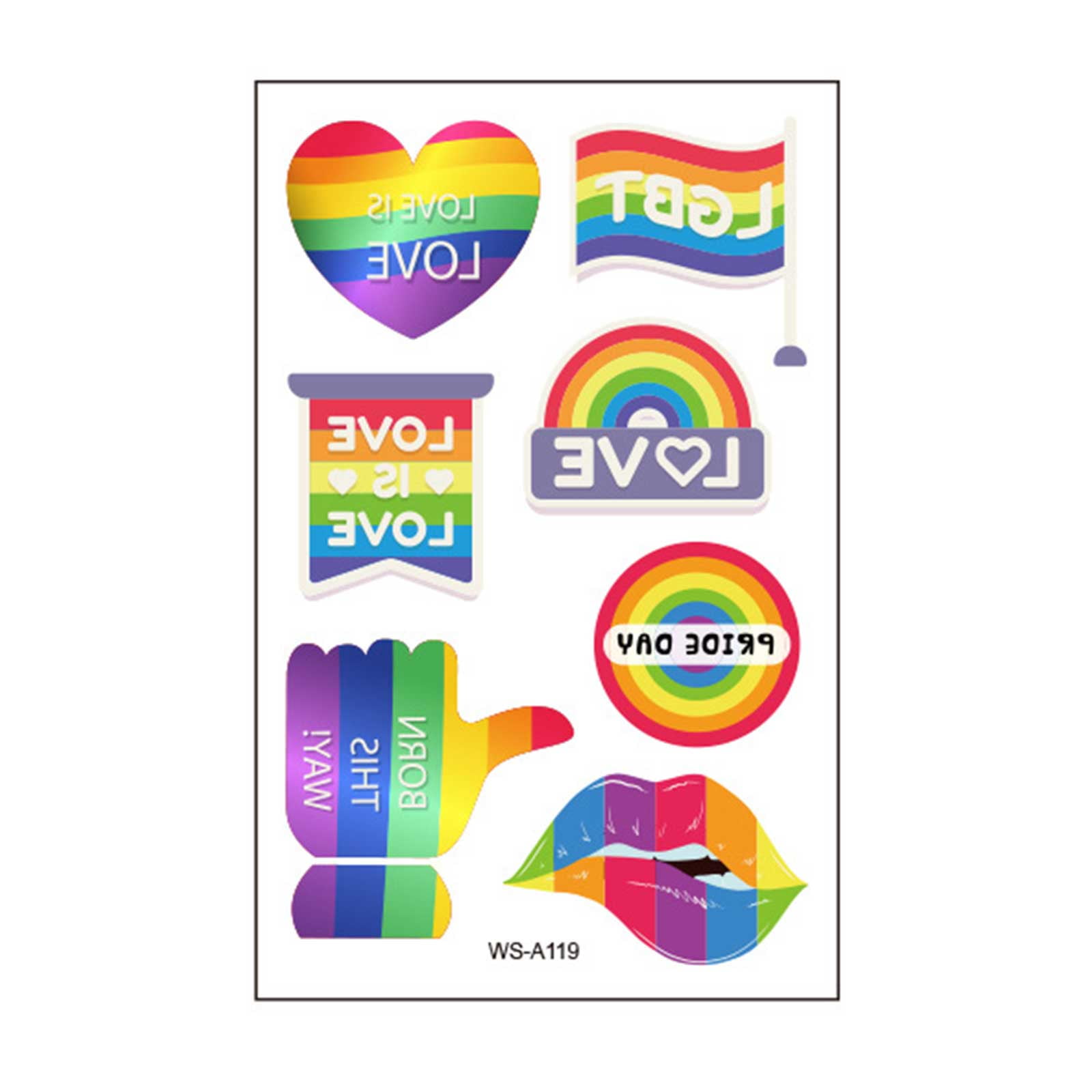 Pride Tattoos For Men Adults, Gay Pride Tattoos Face, Pride Day ...