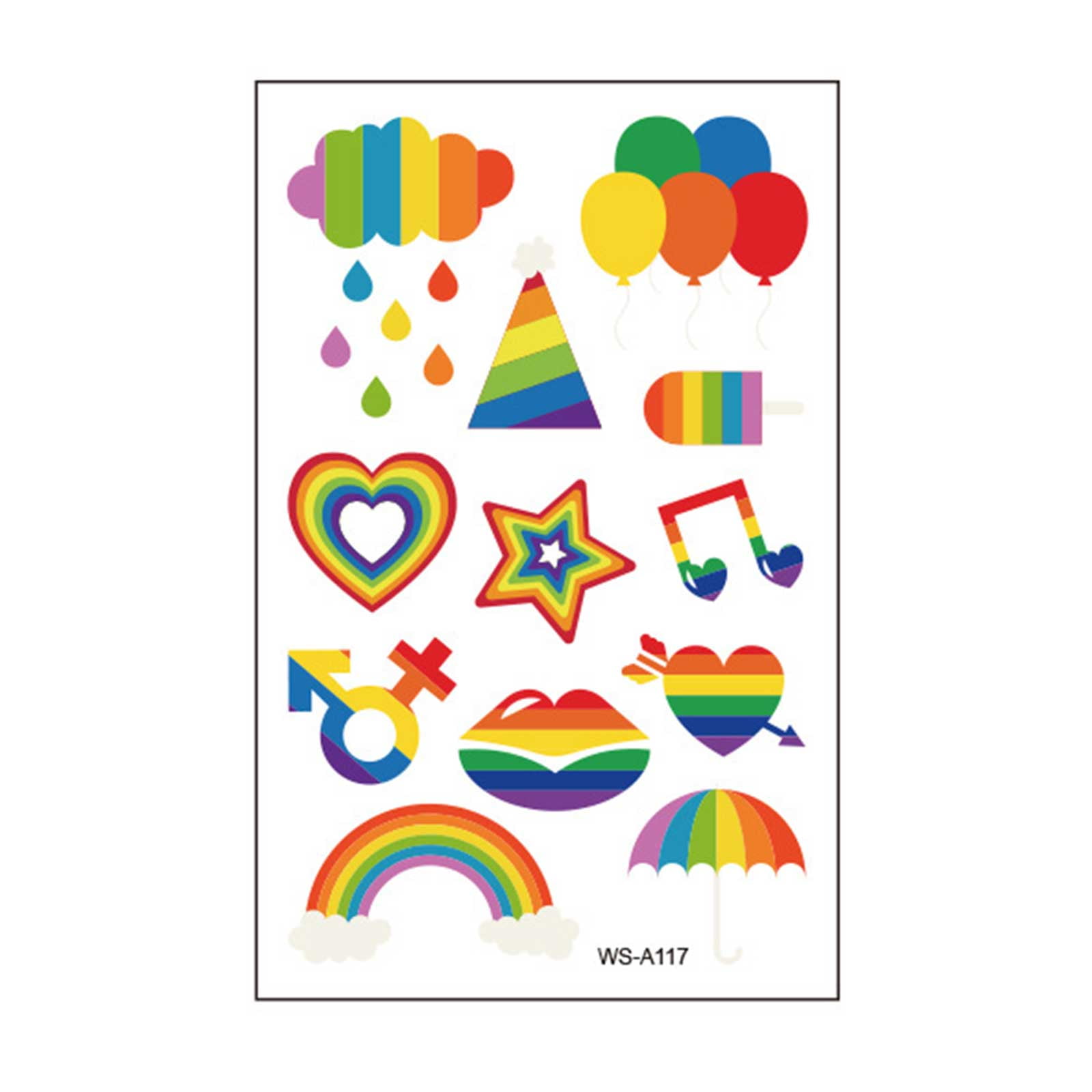Pride Tattoos For Men Adults, Gay Pride Tattoos Face, Pride Day ...