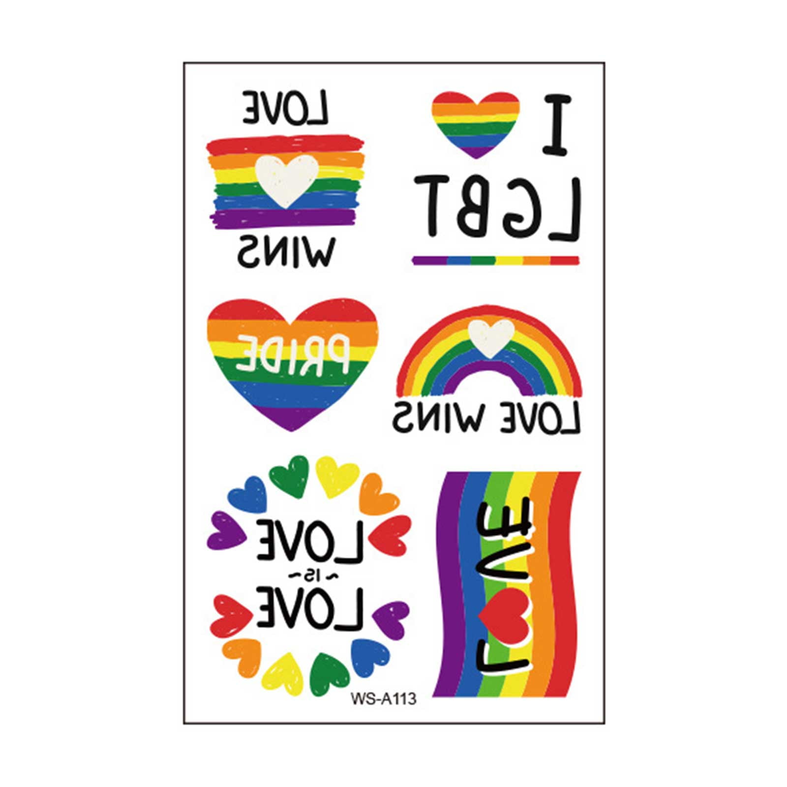 Pride Tattoos For Men Adults, Gay Pride Tattoos Face, Pride Day ...