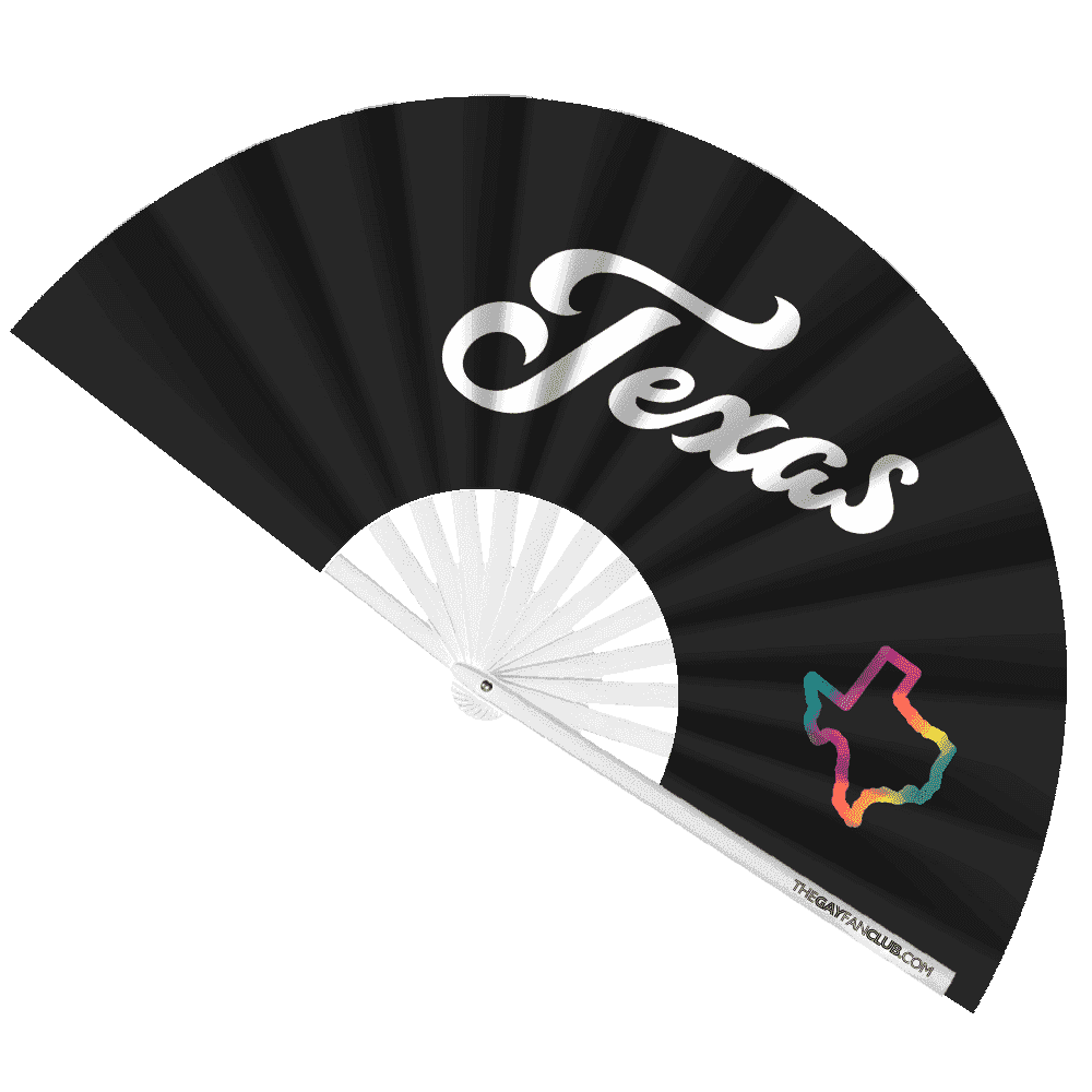 Pride Texas Fan - Large Folding Bamboo Clack Hand Fan - Walmart.com