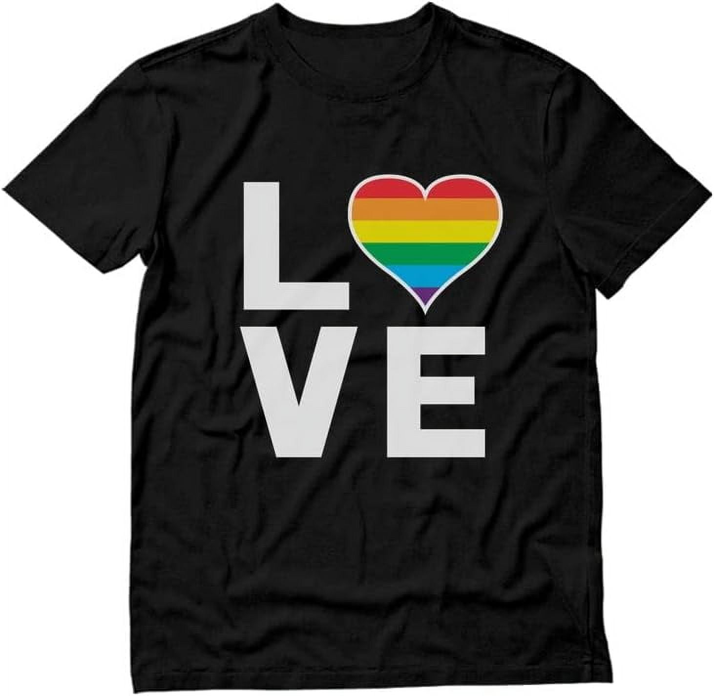 Pride Tshirt Love is Love Gay Mens Equality Rainbow LGBTQ Shirts for ...