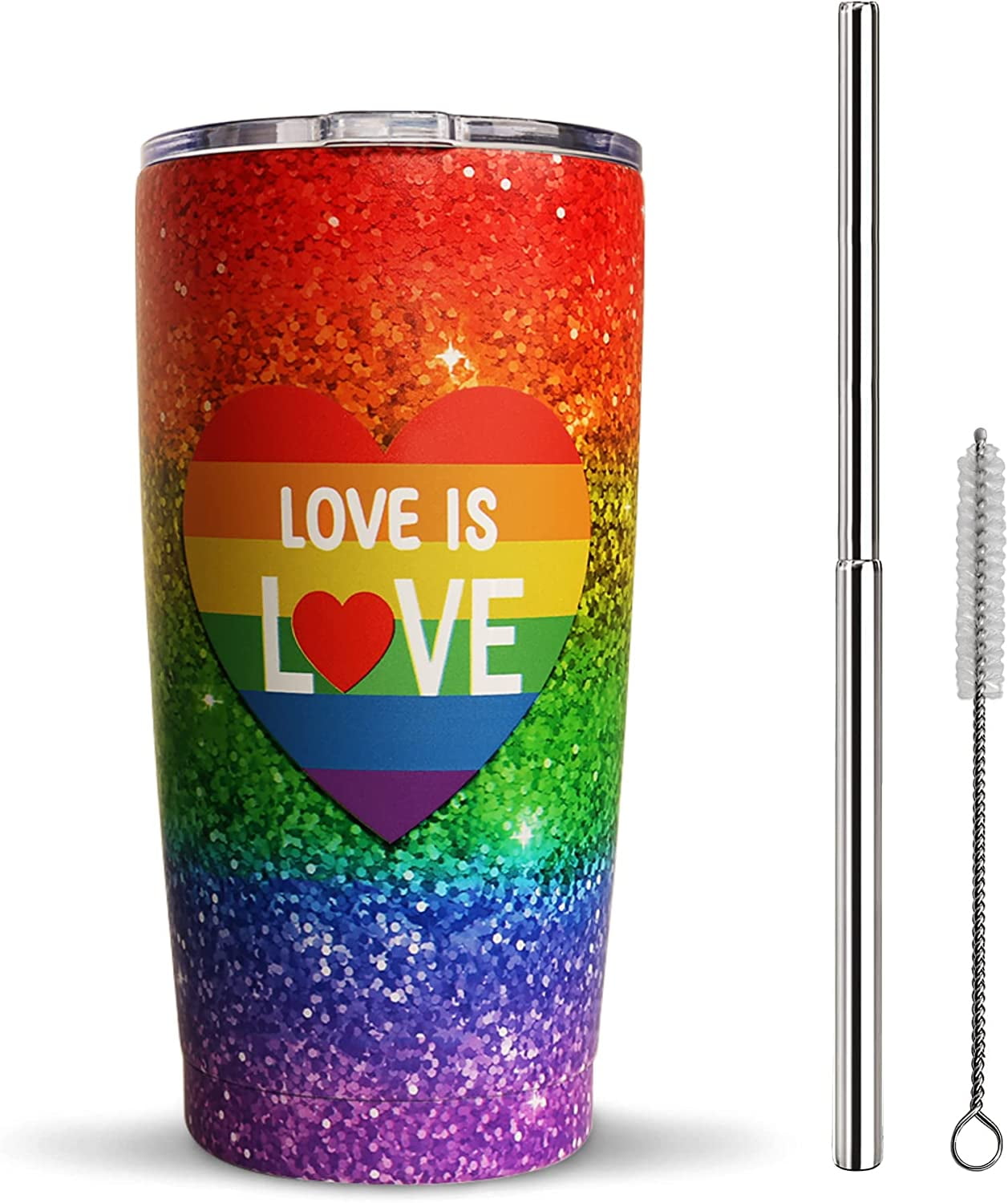 Pride Tumbler - Pride Gifts for LGBTQ 20 Oz Gay Pride Cups with Straw ...