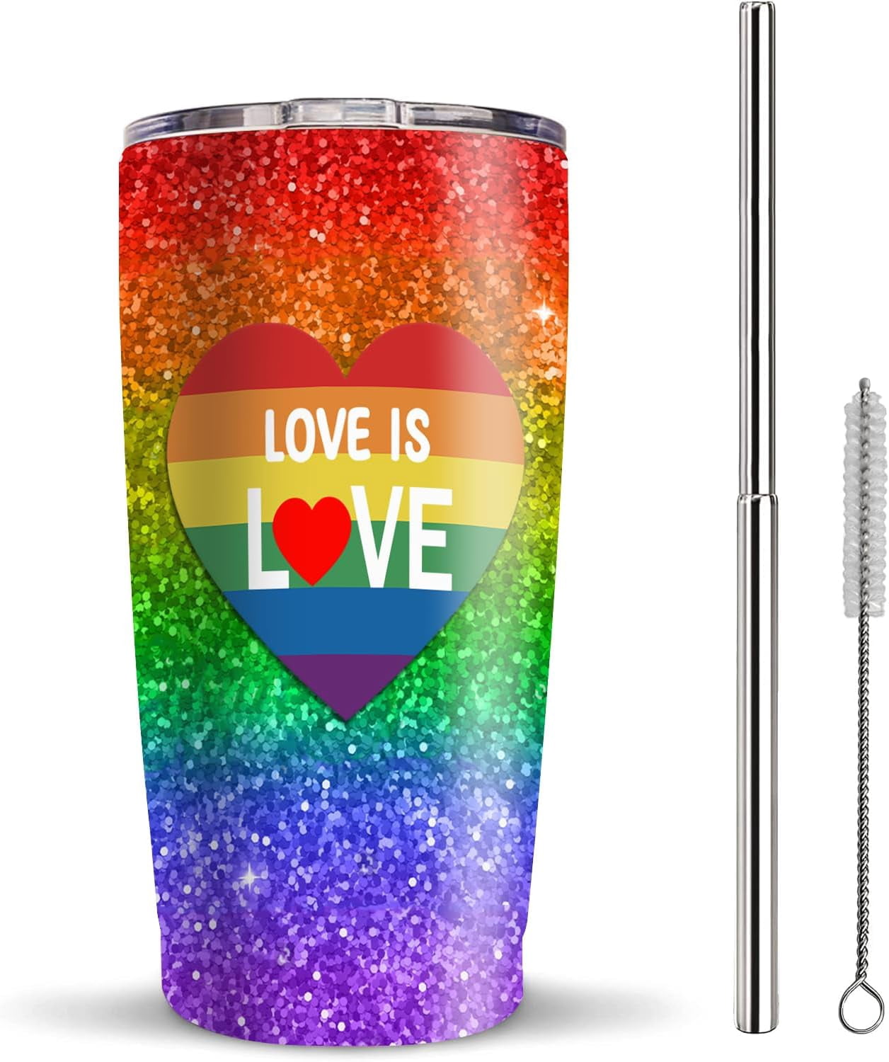 Pride Tumbler - Pride Gifts for LGBTQ 20 Oz Gay Pride Cups with Straw ...