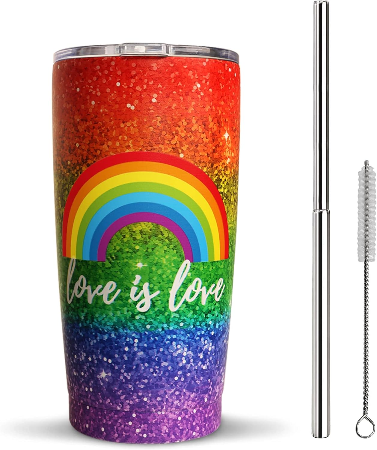 Pride Tumbler - Pride Gifts for LGBTQ 20 Oz Gay Pride Cups with Straw ...