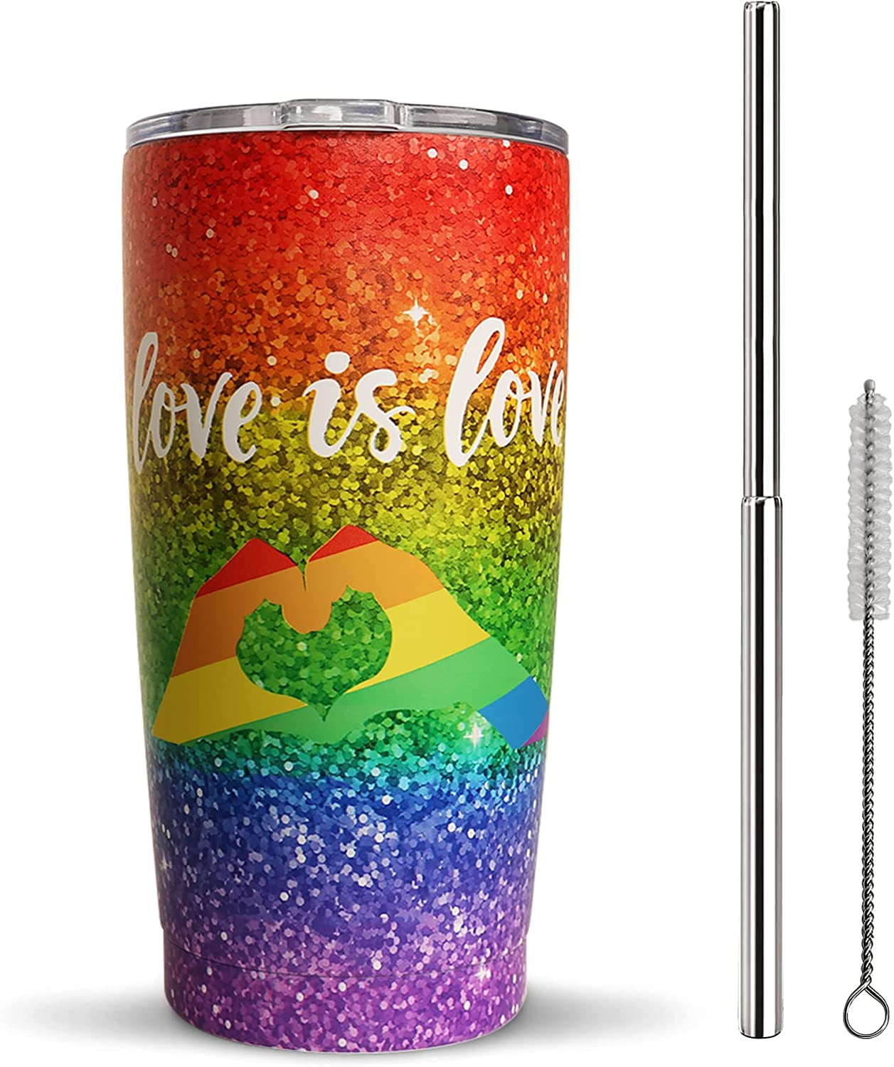 Pride Tumbler - Pride Gifts for LGBTQ 20 Oz Gay Pride Cups with Straw ...