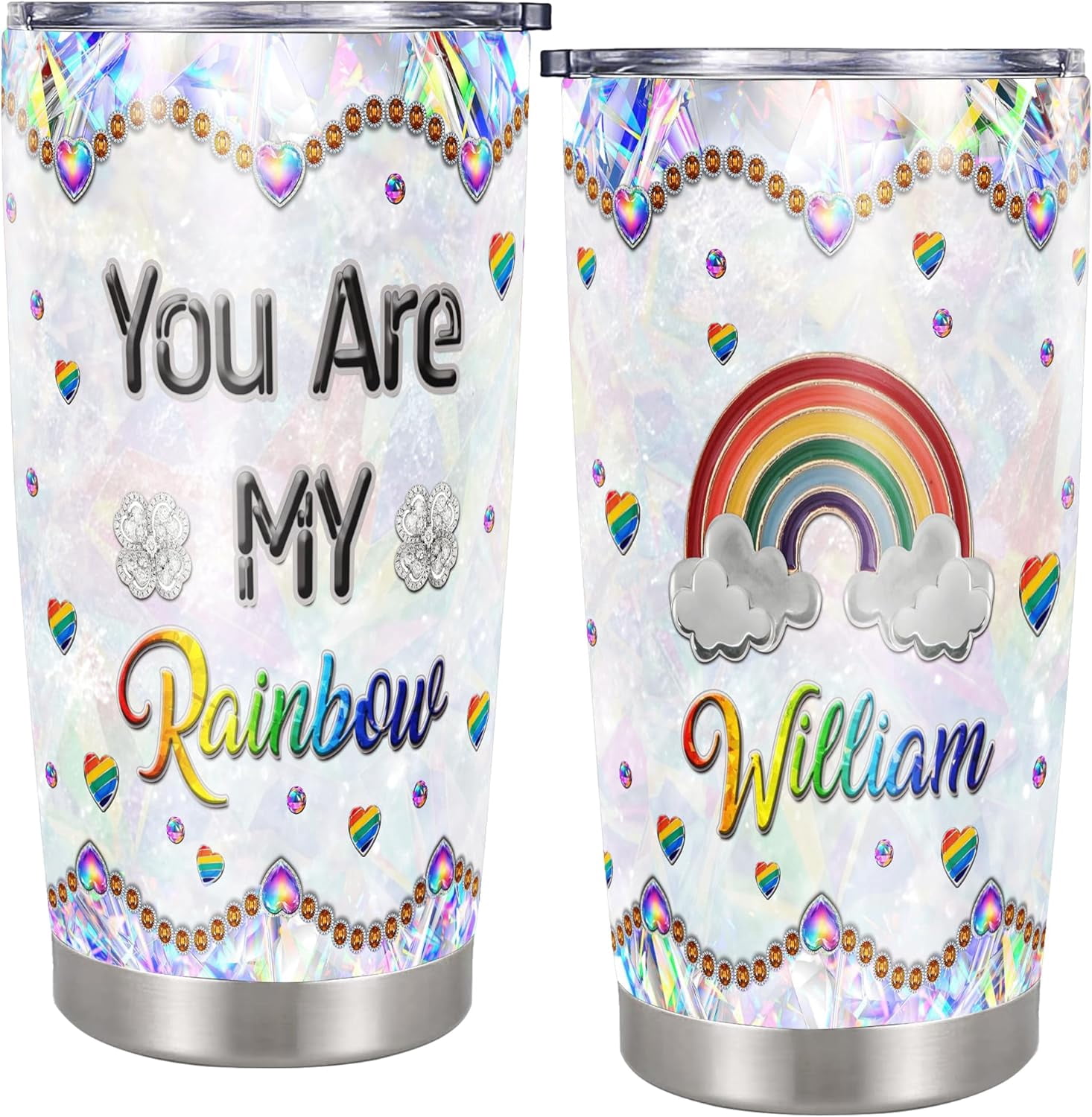 Pride Tumbler You Are My Rainbow Insulated Travel Coffee Mug Cup with ...