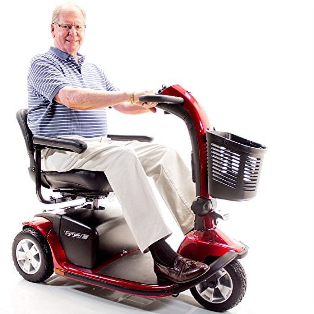 Pride VICTORY 10 Pride 3-wheel Electric Mobility Scooter SC610 - RED ...