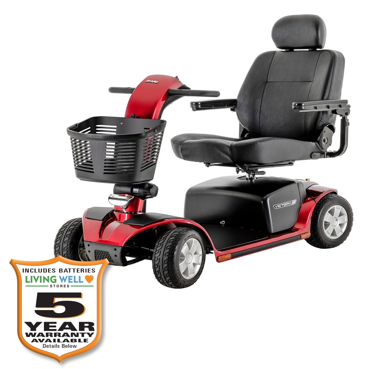 Pride Victory 10 4-Wheel Heavy Duty Mobility Scooter, 400 Lbs. Weight ...
