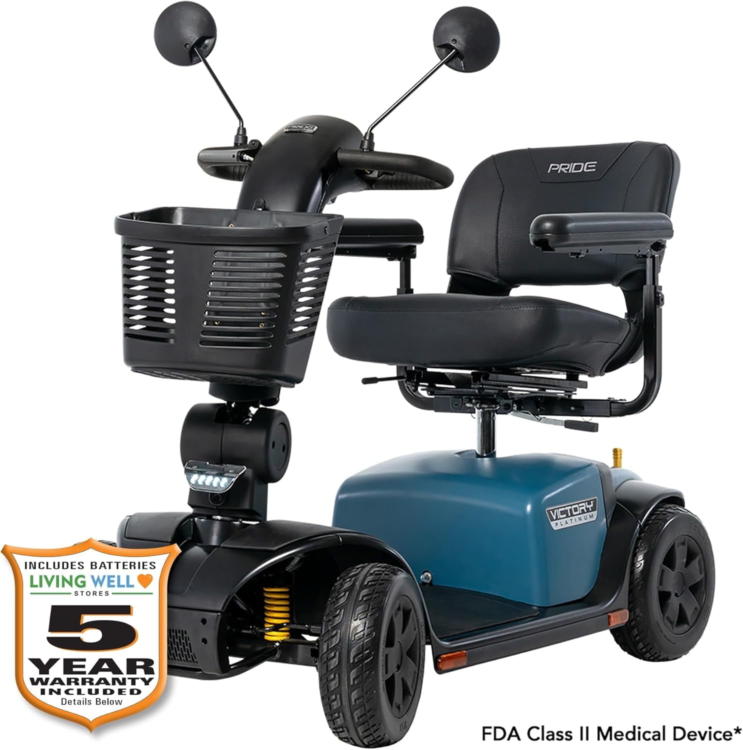 Pride Victory Platinum Mobility Scooter, EZ Turn and Charge360, with 5 ...