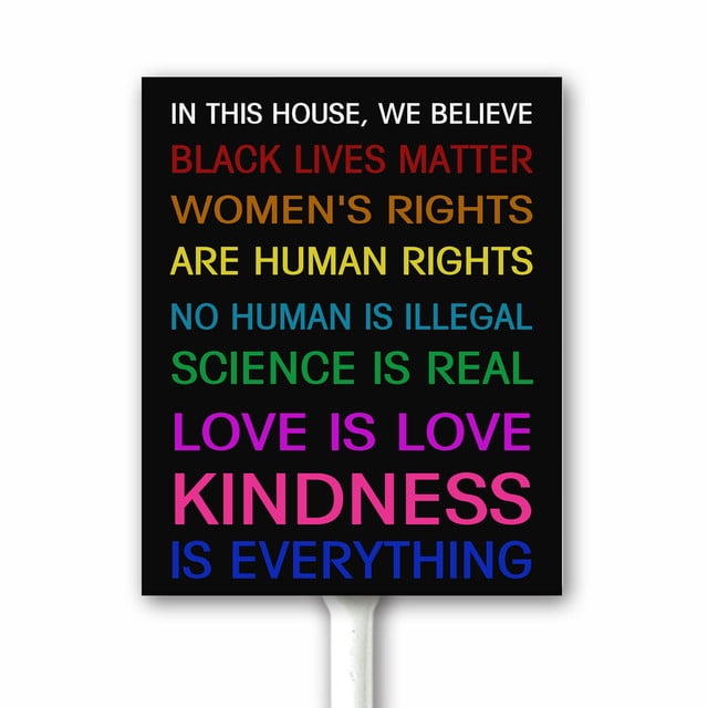 Pride Yard Sign With Stake 4.6X6 Inches, in This House We Believe ...