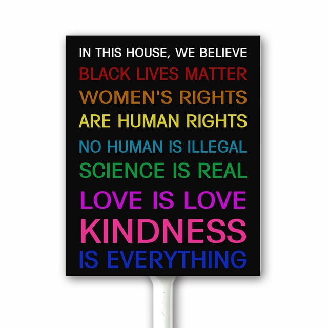 Pride Yard Sign With Stake 8X12 Inches, in This House We Believe ...