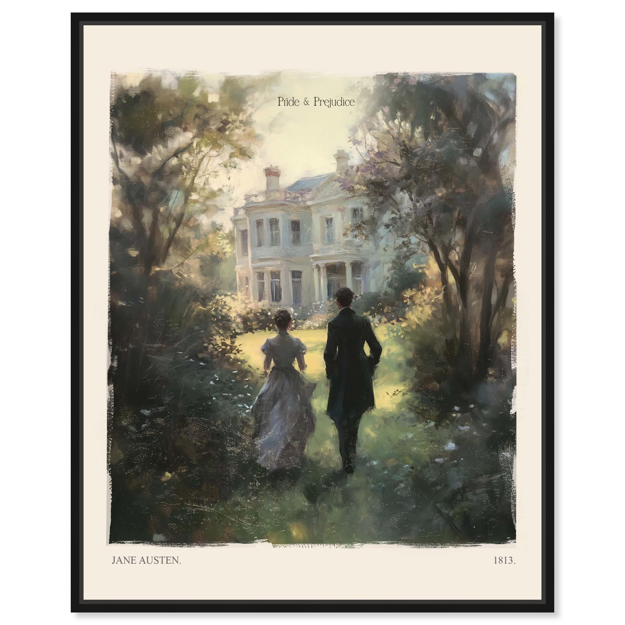 Pride and Prejudice Scene Canvas Romance Book Posters by Art Remedy ...