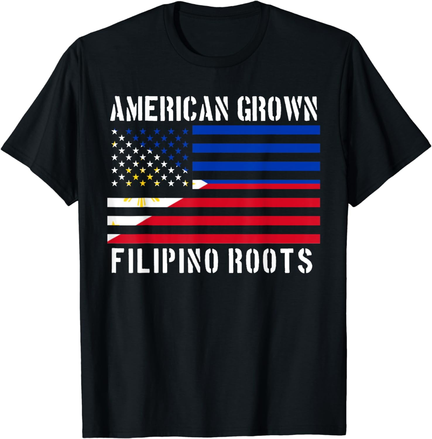 Pride in My Heritage, American Grown, Filipino Roots T-Shirt - Walmart.com