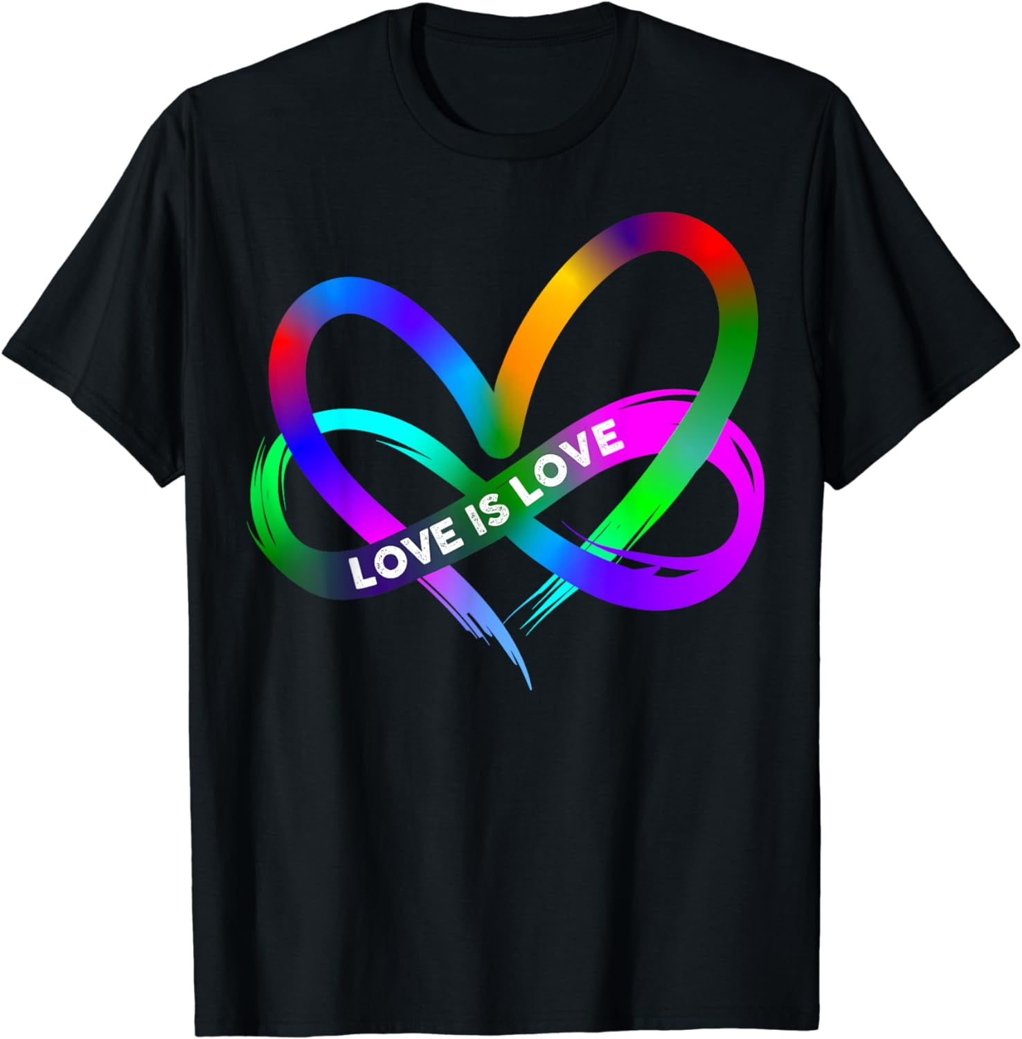 Pride month LGBT Straight Heart with Love Is Love T-Shirt - Walmart.com