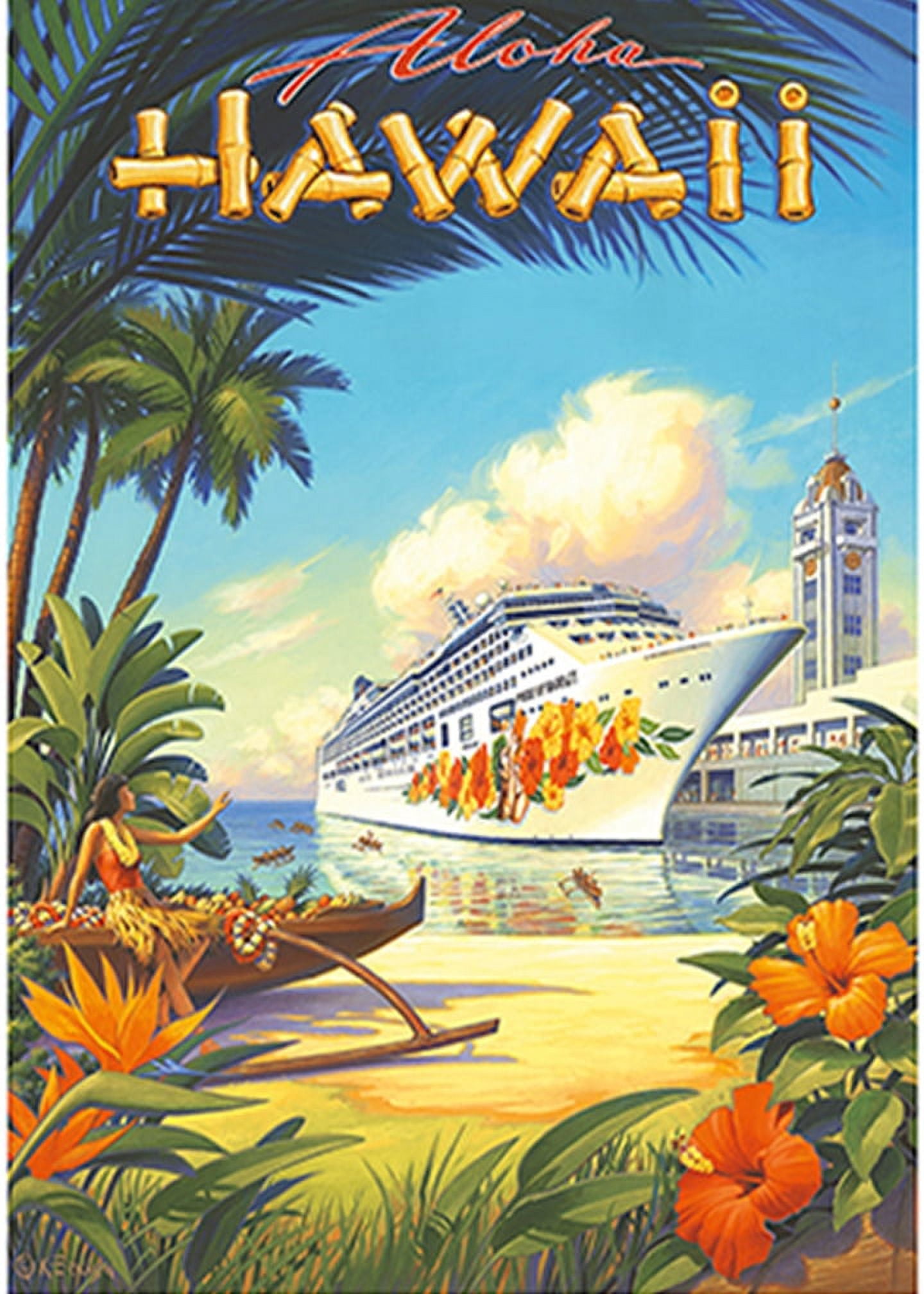Pride of Hawaii Cruise Ship - Aloha Towers Honolulu Harbor - Vintage ...