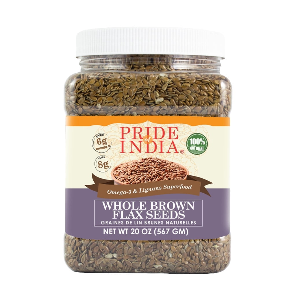 Pride of India Whole Brown Flax Seeds, 1.25 lbs - Walmart.com