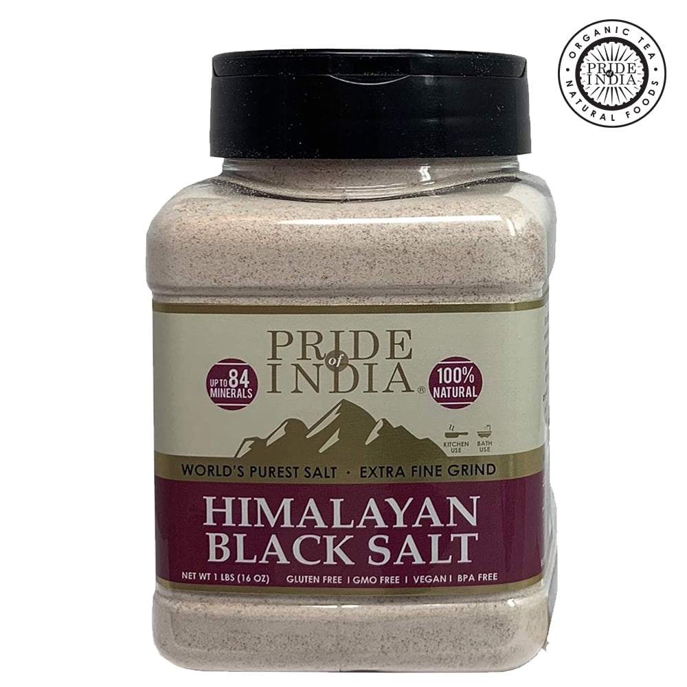 Pride of India - Himalayan Black Salt - Extra Fine 1 lbs Jar - Walmart.com