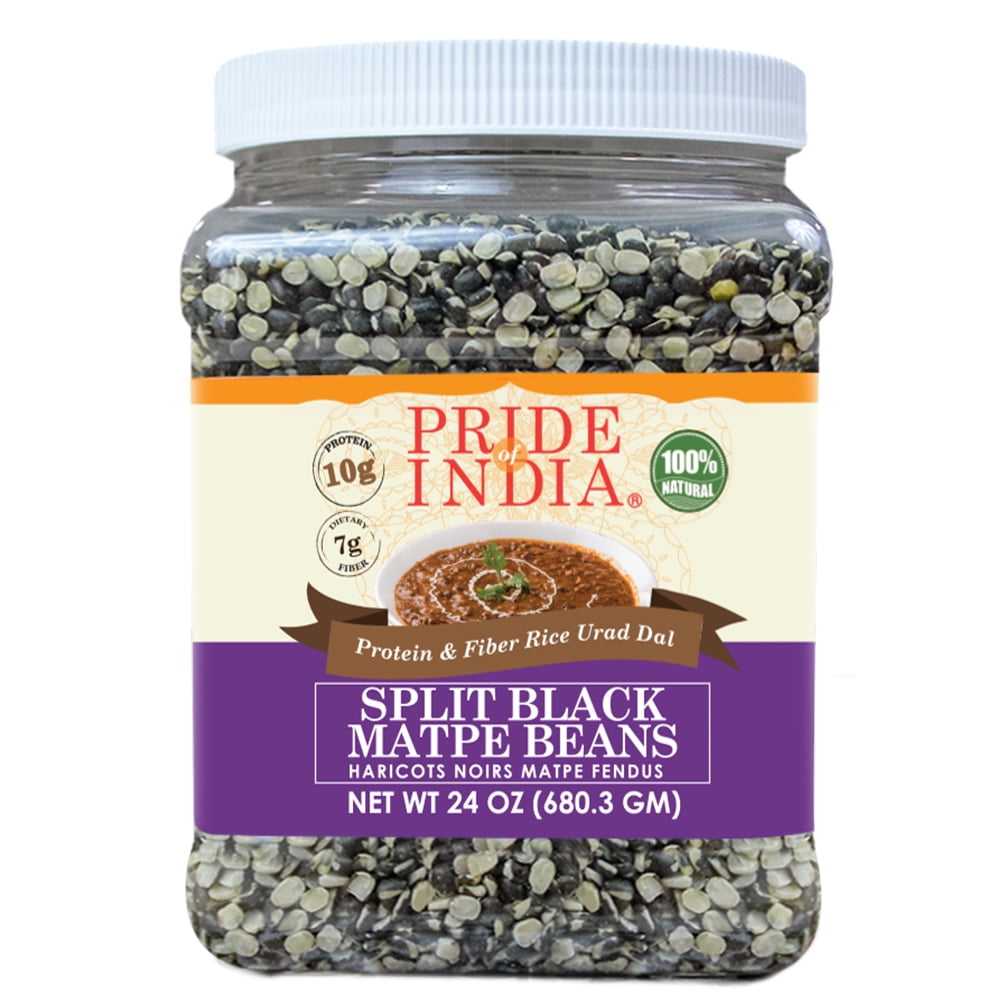 Pride of India-Indian Split Black Gram Matpe Beans Urad Dal - 1.5 lbs ...