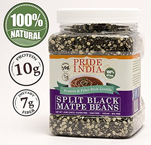Pride of India-Indian Split Black Gram Matpe Beans Urad Dal - 1.5 lbs ...
