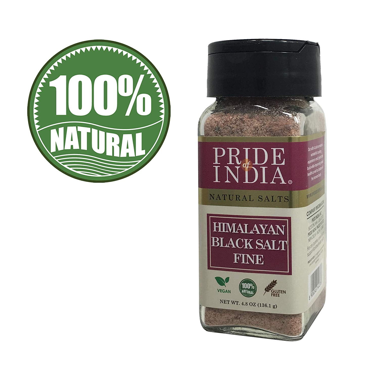 Pride of India - Natural Himalayan Black Salt Fine Ground 4 oz ...