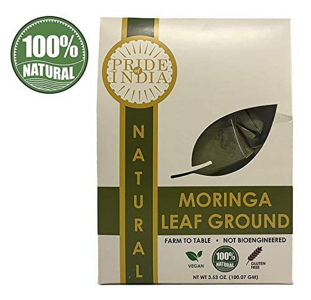 Pride of India - Premium Grade Pure & Raw Sun-dried Moringa Leaf Ground ...